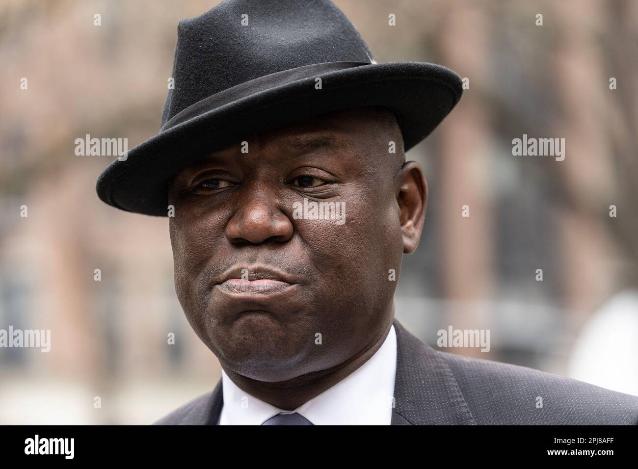 New York, New York, USA. 31st Mar, 2023. Attorney Ben Crump speaks on ...