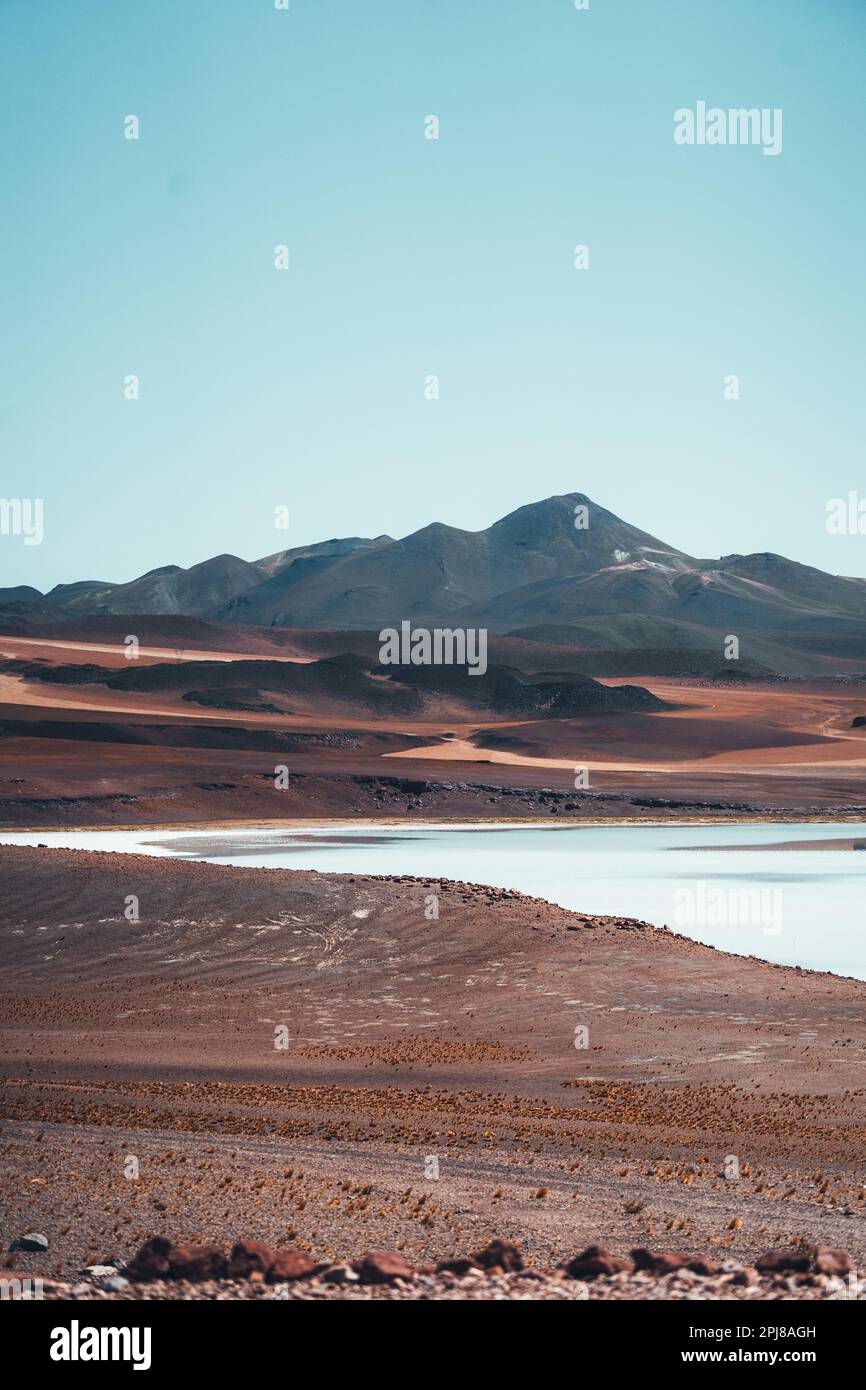 Piedras Rojas Red Rocks Lagoon in San Pedro de Atacama Chile Stock ...
