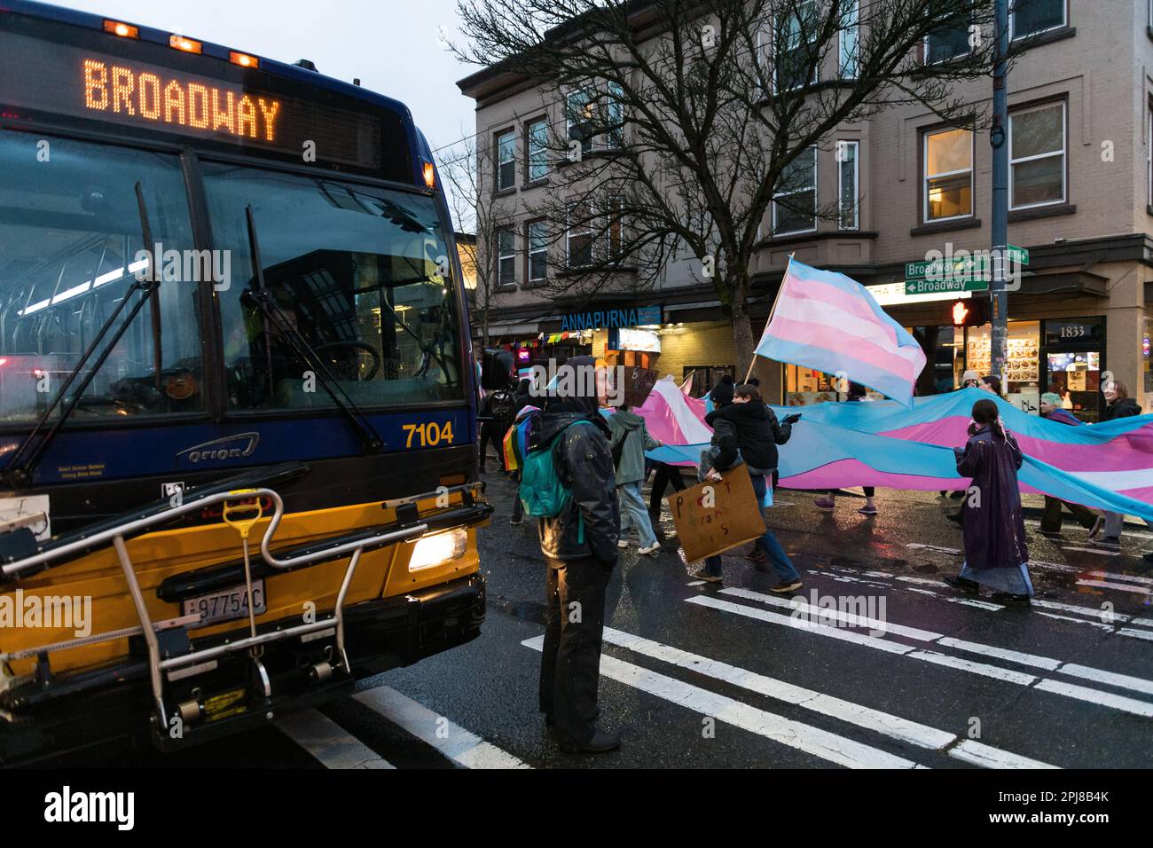 Seattle, USA. 31st Mar, 2023. International Transgender Day of ...