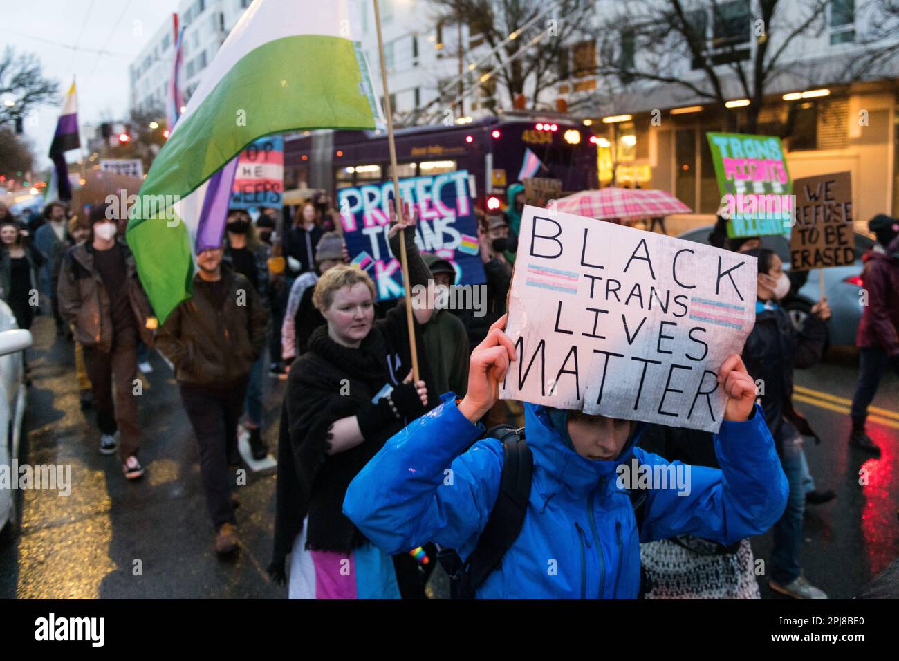 Seattle, USA. 31st Mar, 2023. International Transgender Day of ...
