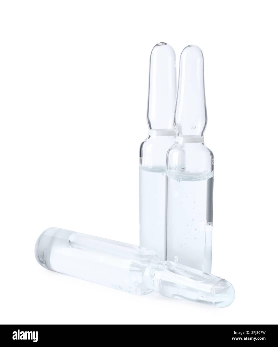 Pharmaceutical ampoules with medication on white background Stock Photo ...