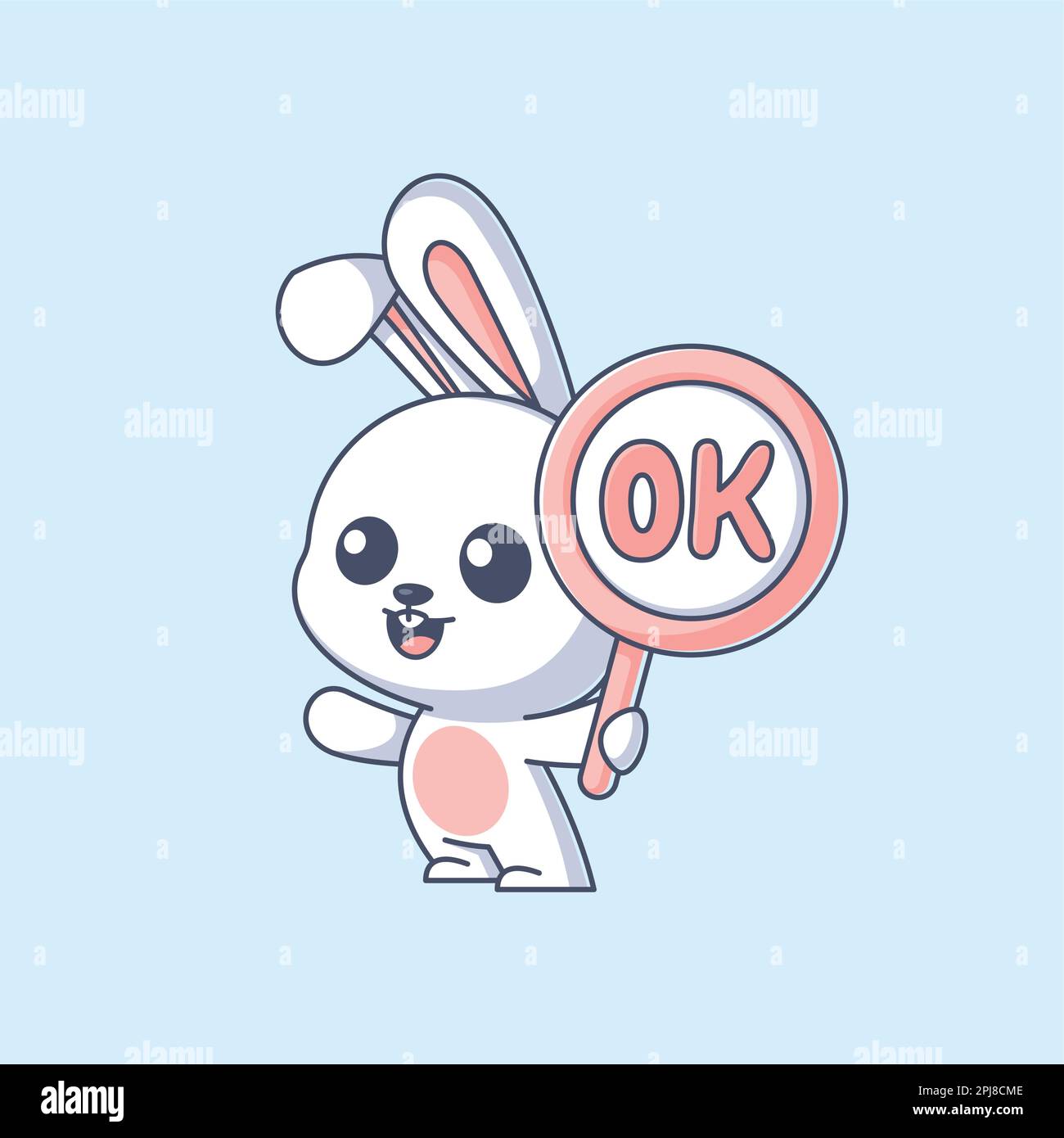 Cute bunny he's a fine cartoon Stock Vector Image & Art - Alamy