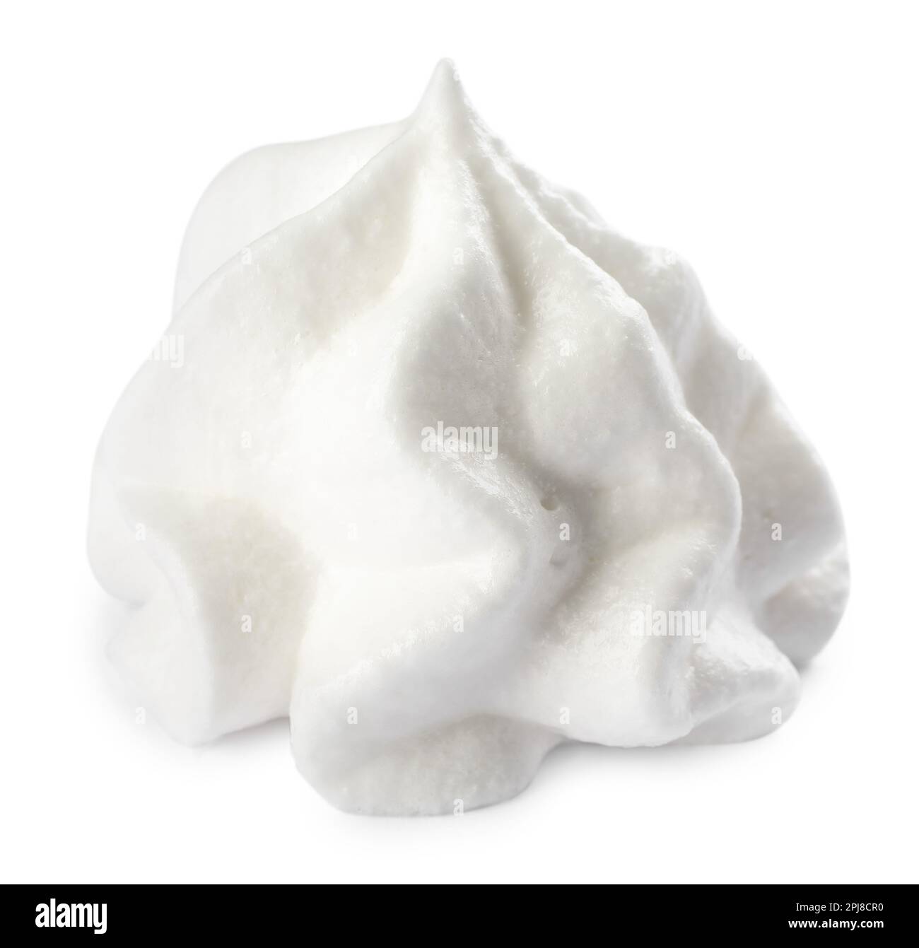 Delicious fresh whipped cream isolated on white Stock Photo - Alamy