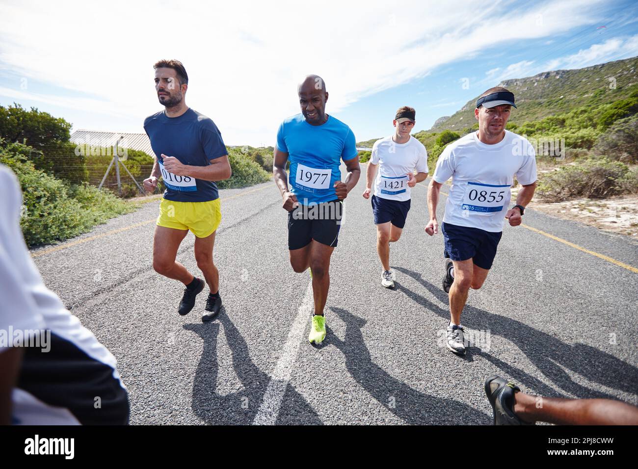 Men pushing each other hi-res stock photography and images - Alamy