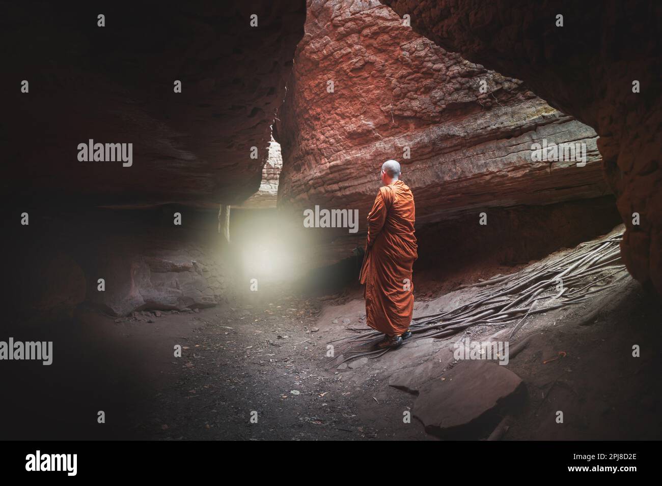 The back of the pilgrimage Naka cave giant snake scale stone. in the ...