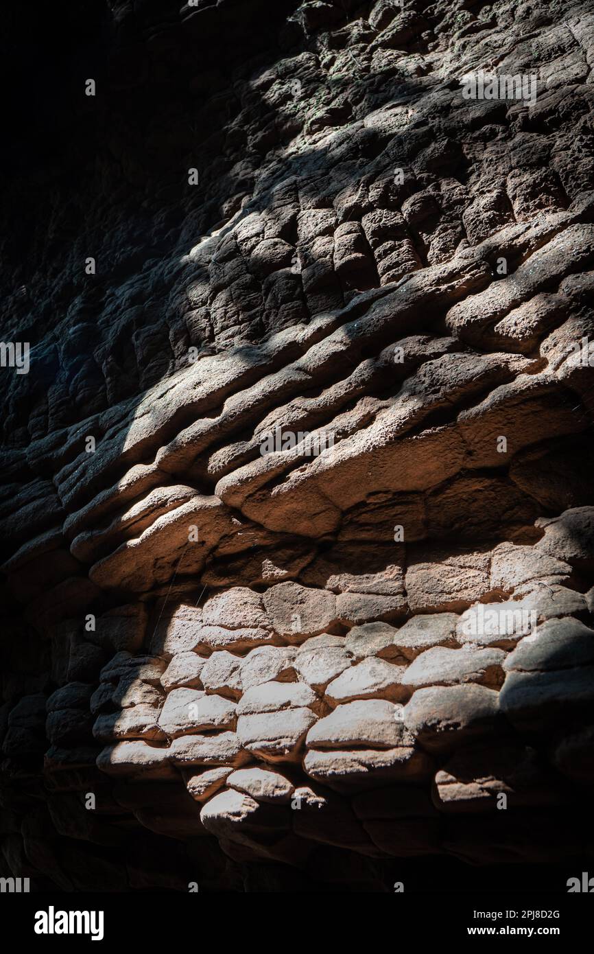 Naka cave giant snake scale stone. in the Phu Langka national park ...