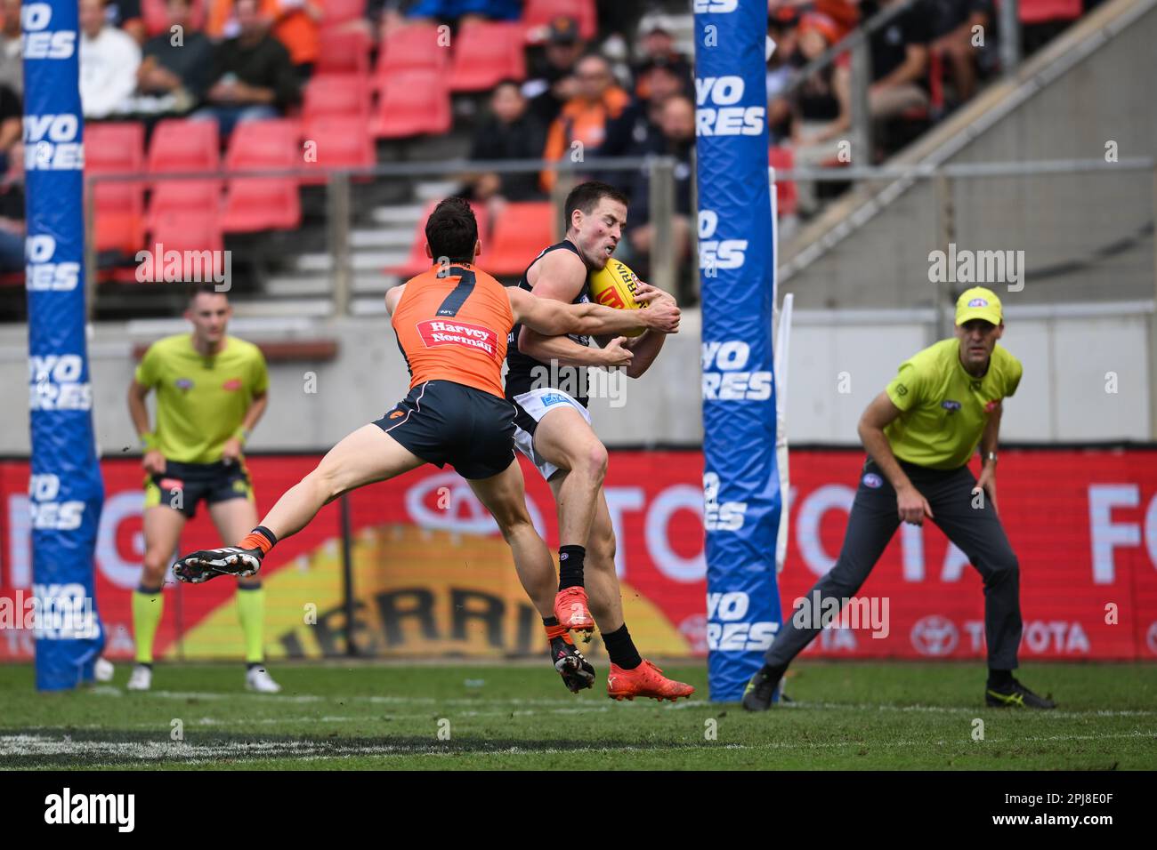 Matthew Owies of Carlton takes the mark during the AFL Round 3 match ...