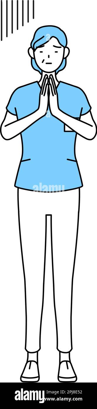 Middle aged female nurse Stock Vector Images - Alamy