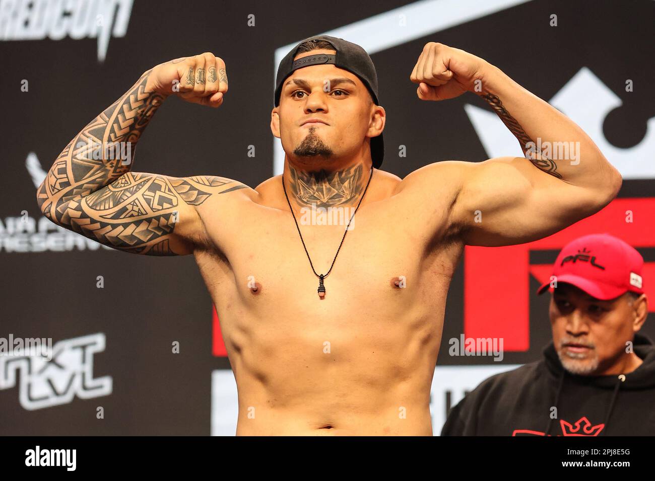 Las Vegas, NV, USA. 31st Mar, 2023. Light Heavyweight Delan Monte on ...