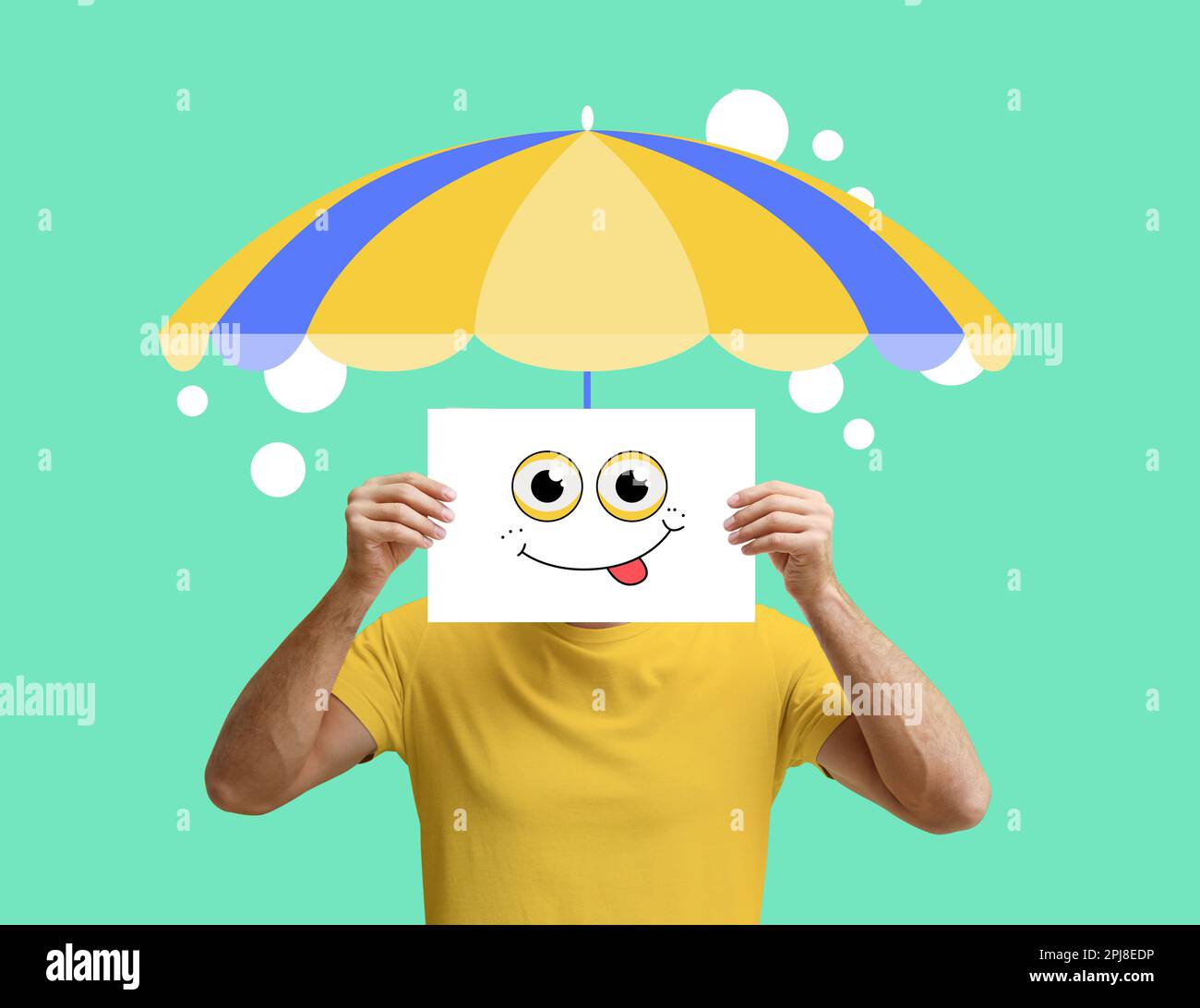 Smiling surreal face mask hi-res stock photography and images - Alamy