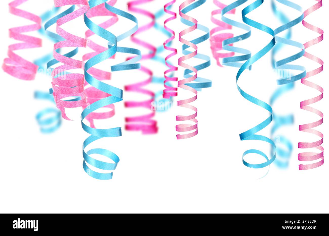 Blue confetti on pink Cut Out Stock Images & Pictures - Alamy