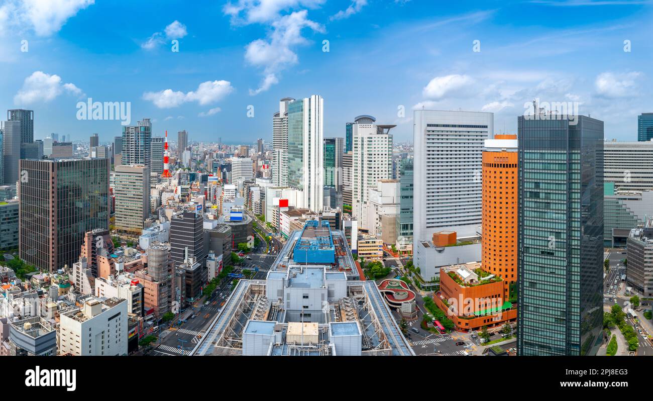 Osaka, Japan cityscape overlooking the Umeda District Stock Photo - Alamy
