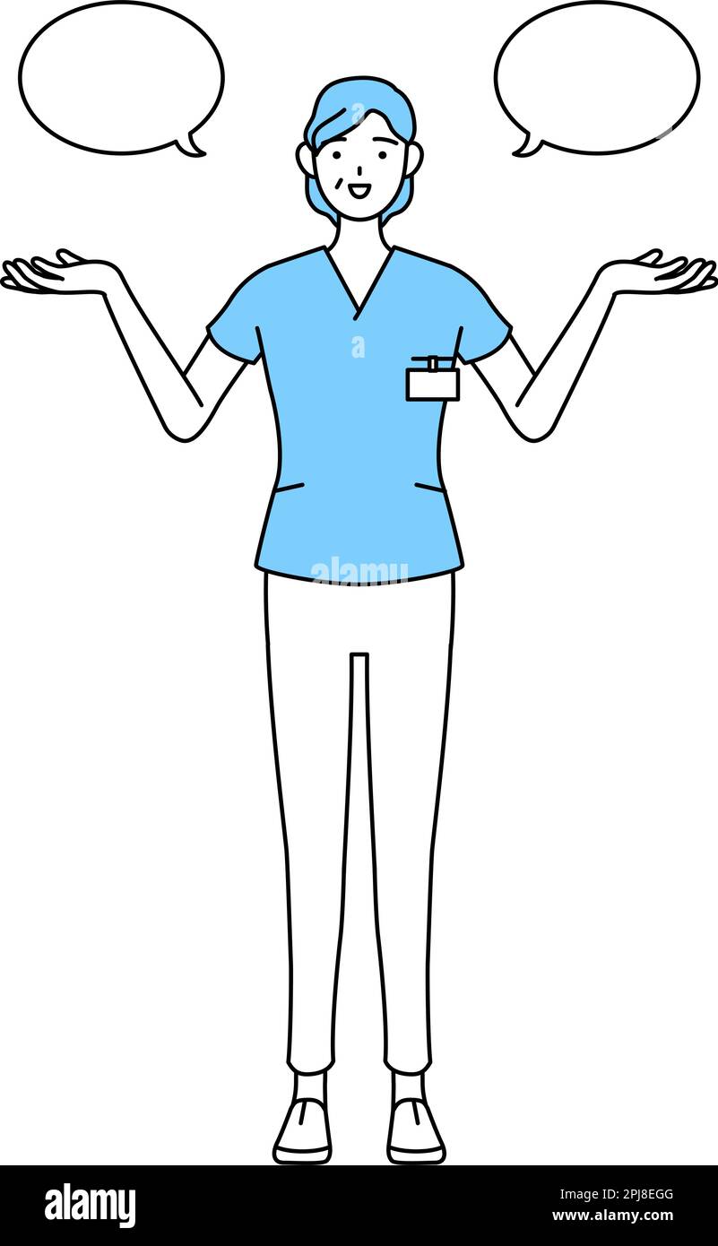 Senior woman talking medical assistant Stock Vector Images - Alamy