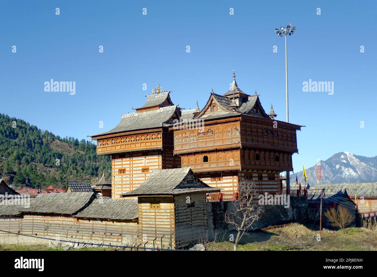 Traditional Himalayan wooden temple of Goddess Bhima Kali Temple at ...
