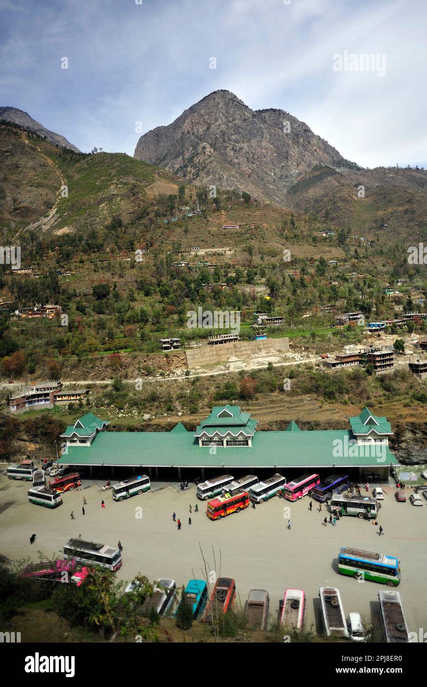 New bus stand or Depo in Himalayan valley at Rampur state Himachal ...