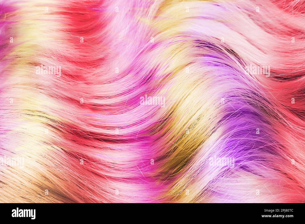 Beautiful multicolored hair as background, closeup view Stock Photo - Alamy