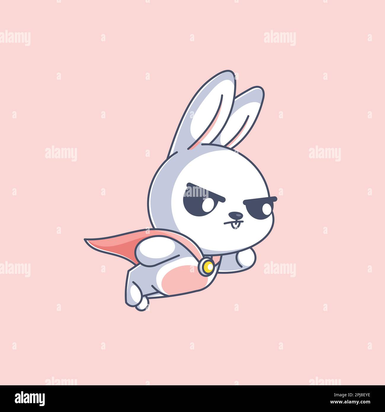 Cute cartoon bunny flying Stock Vector Images - Alamy