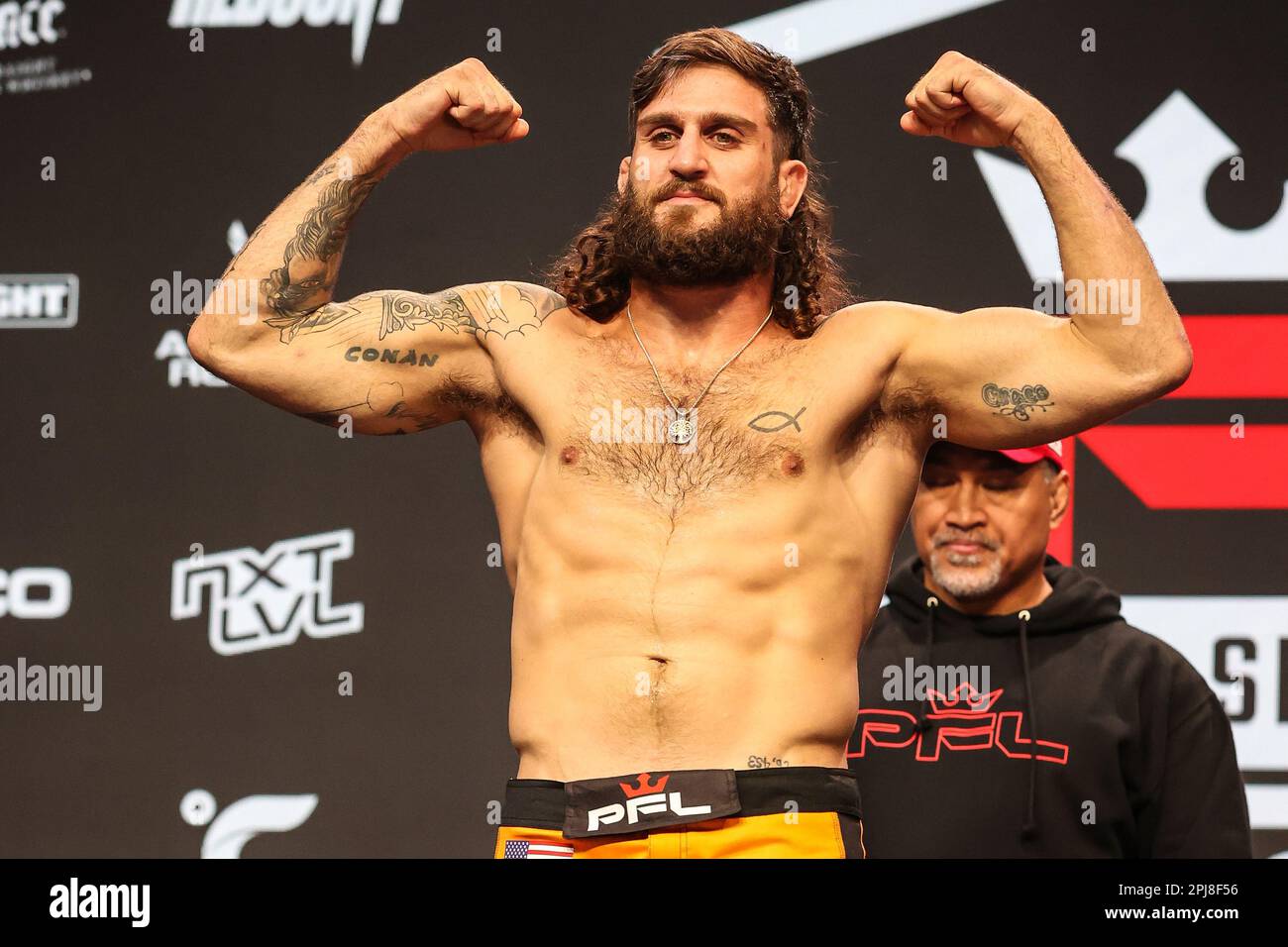 Las Vegas, NV, USA. 31st Mar, 2023. Light Heavyweight Josh Silveira on ...