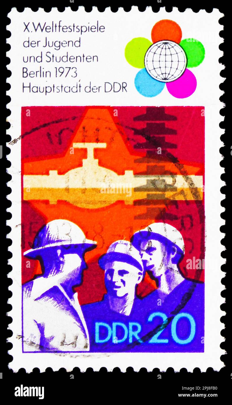 MOSCOW, RUSSIA - MARCH 25, 2023: Postage stamp printed in Germany shows ...