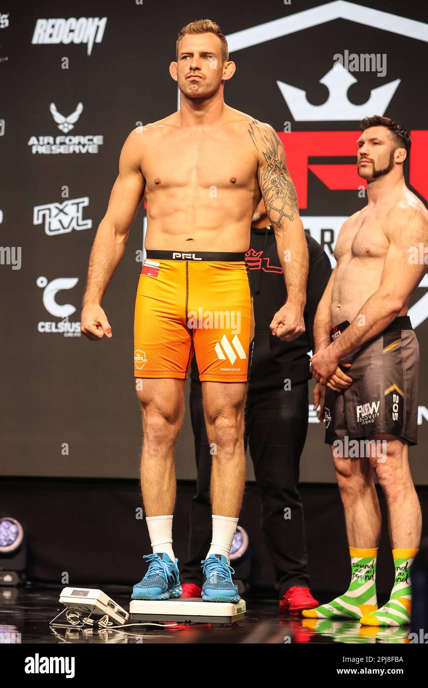 Las Vegas, NV, USA. 31st Mar, 2023. Light Heavyweight Krysztof Jotko on ...