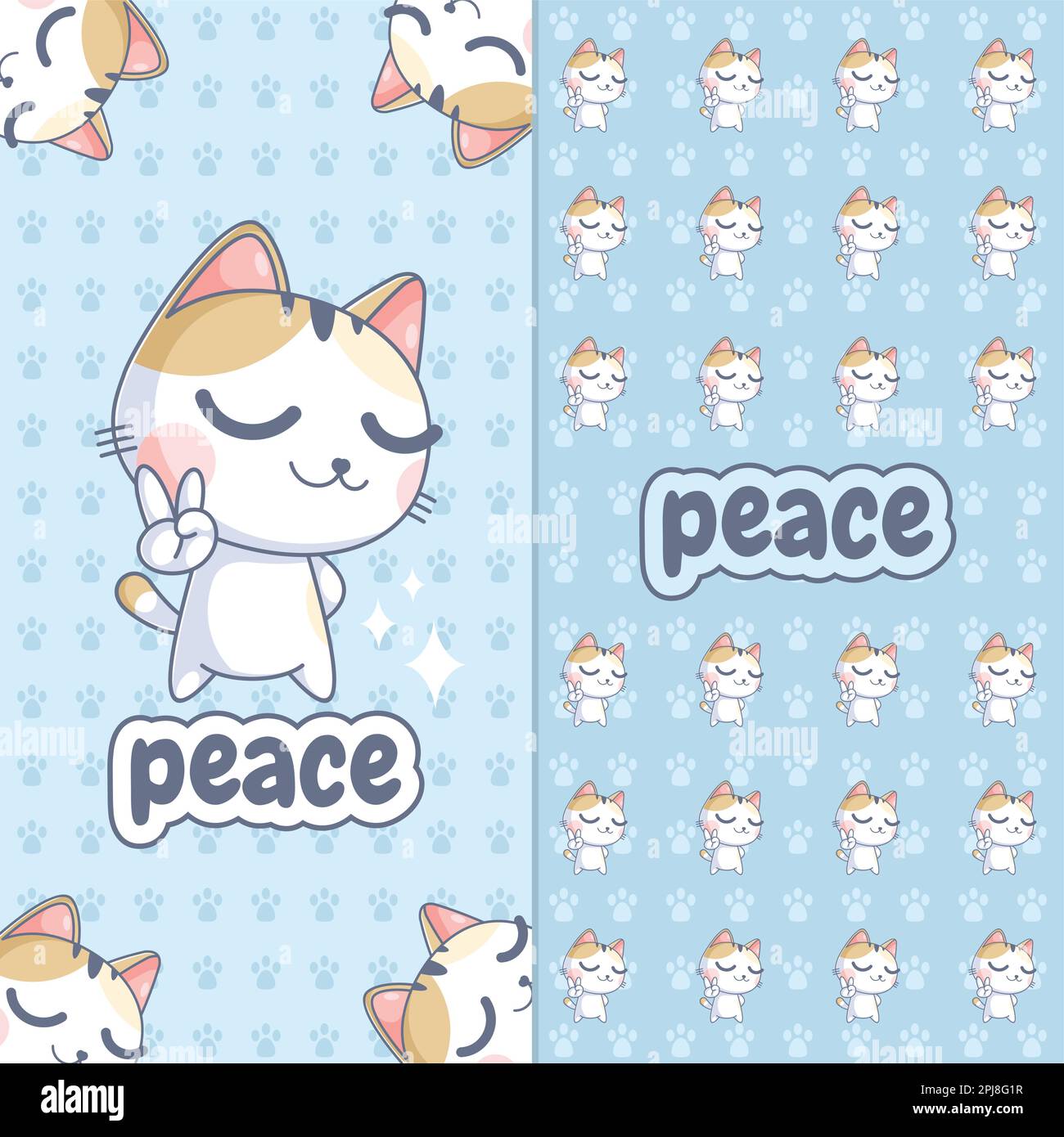 Adorable cute cat Stock Vector Images - Alamy