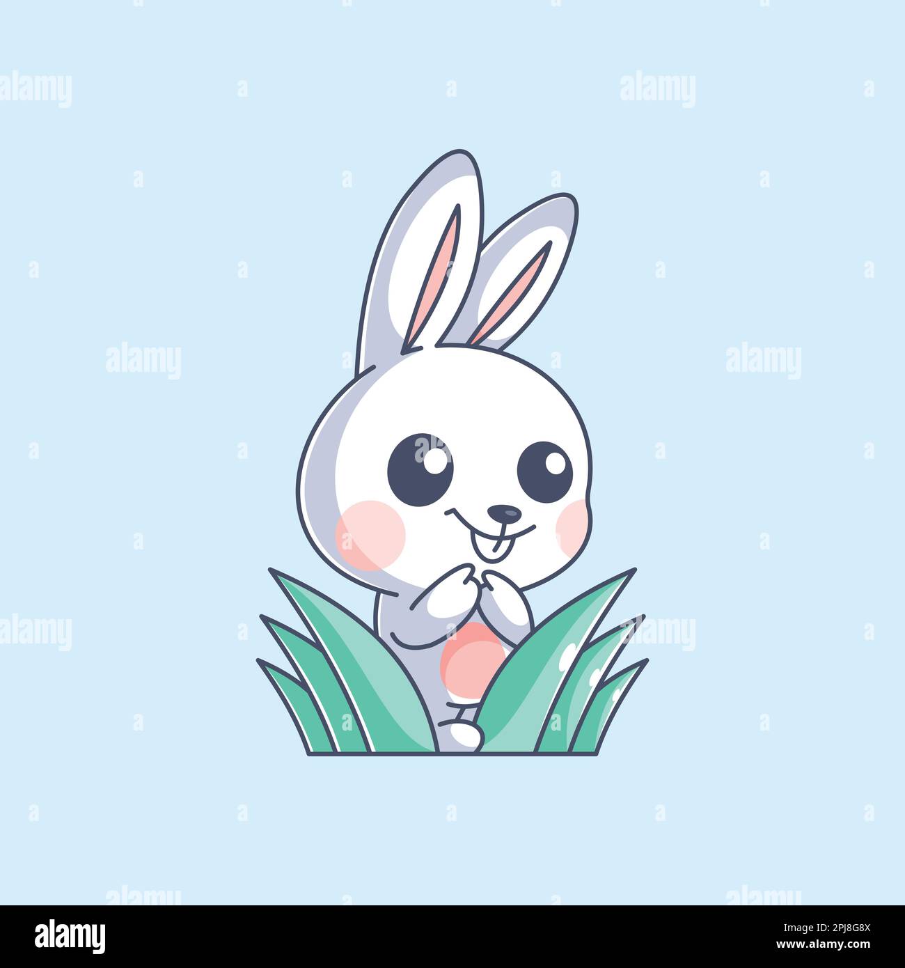 Cute baby in rabbit Stock Vector Images - Alamy