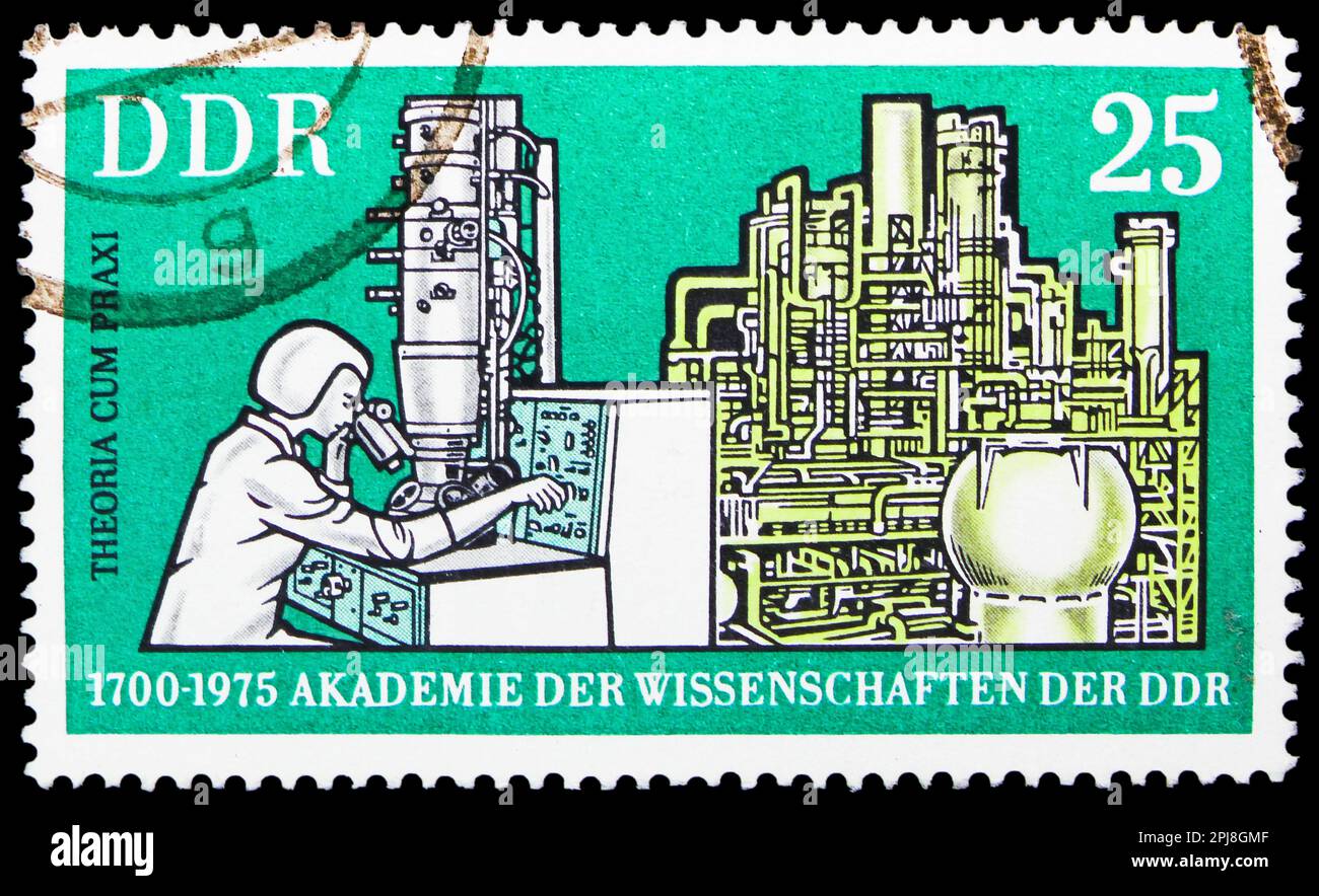 MOSCOW, RUSSIA - MARCH 25, 2023: Postage stamp printed in Germany shows ...