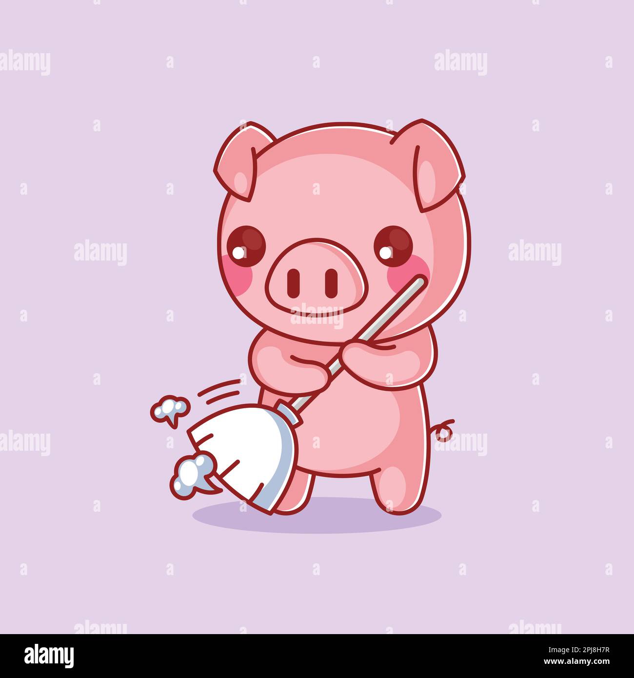 Pig sweeping Stock Vector Images - Alamy