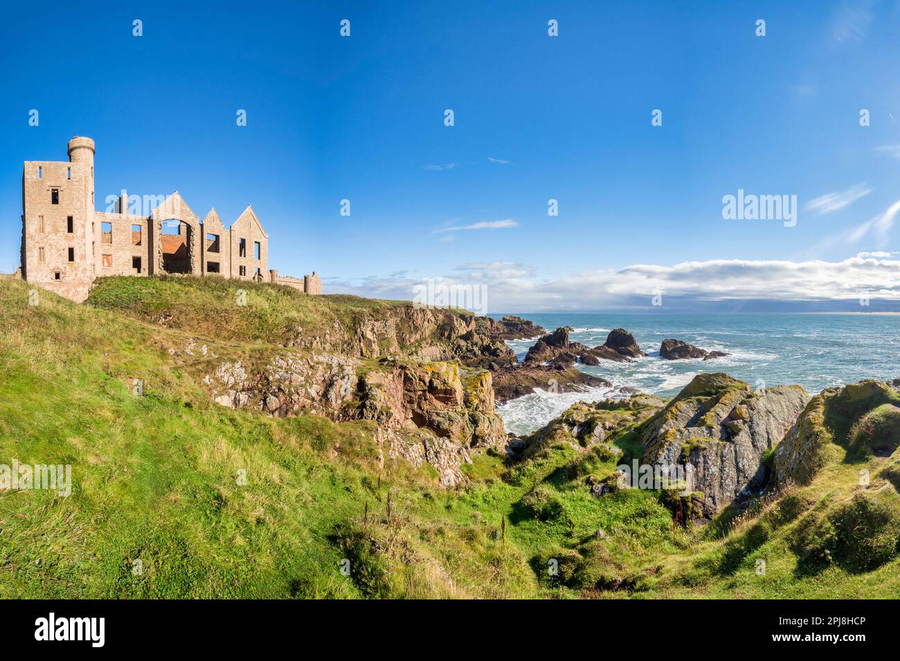 The ruins of New Slains Castle, built in the 16th century by the 9th ...
