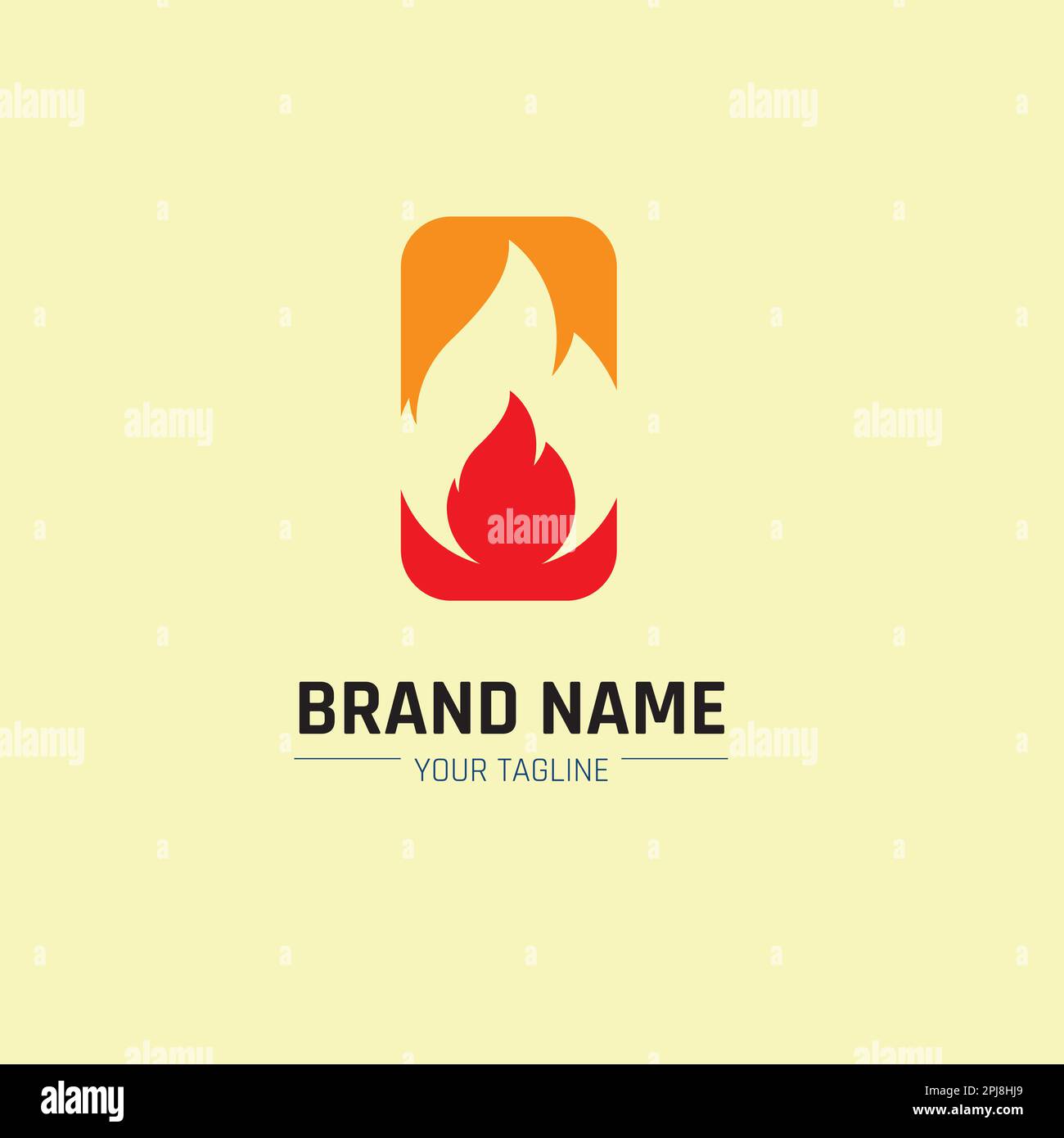 Red fire logo hi-res stock photography and images - Alamy