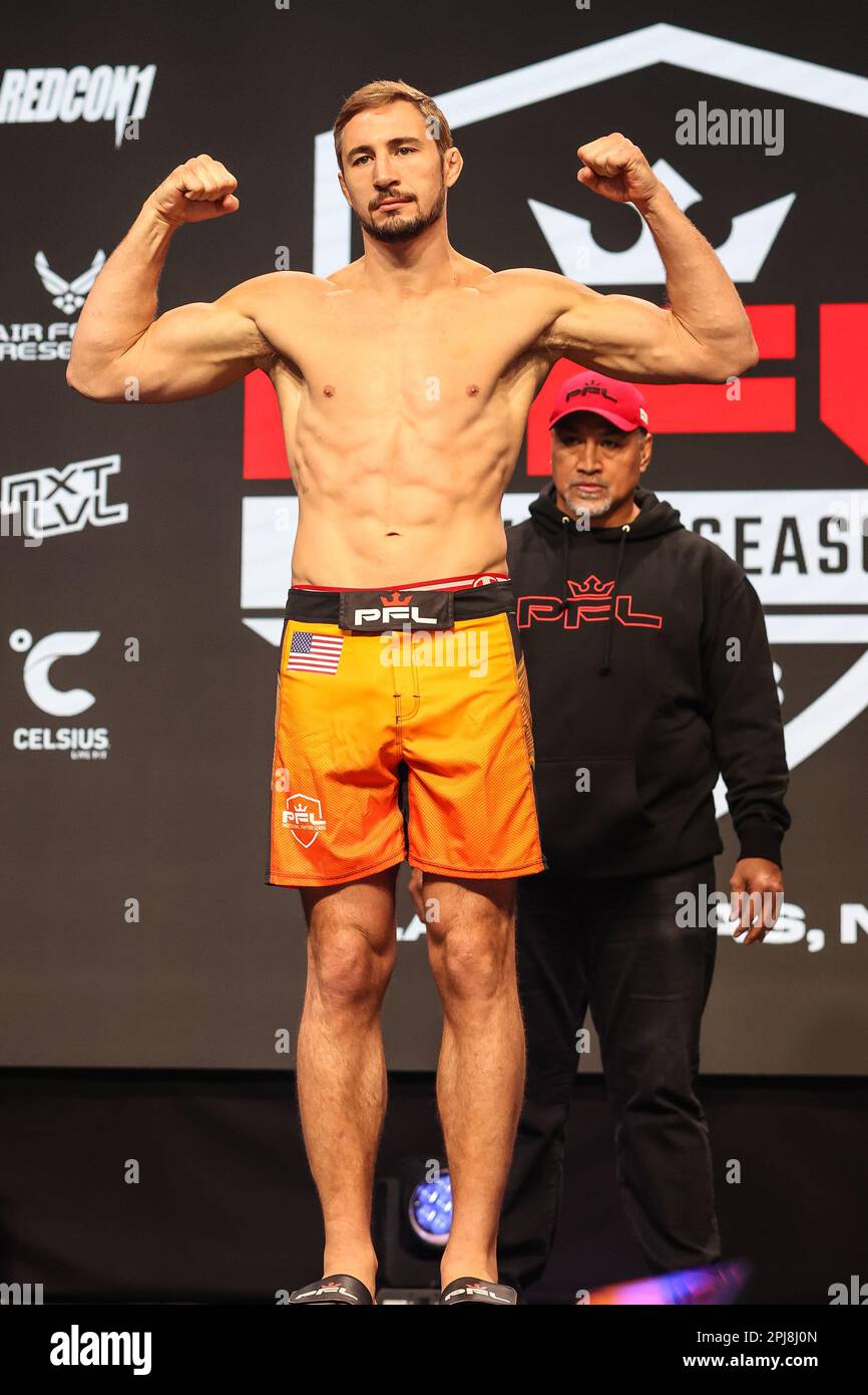 March 31, 2023: Light Heavyweight Cory Hendricks on stage during the ...