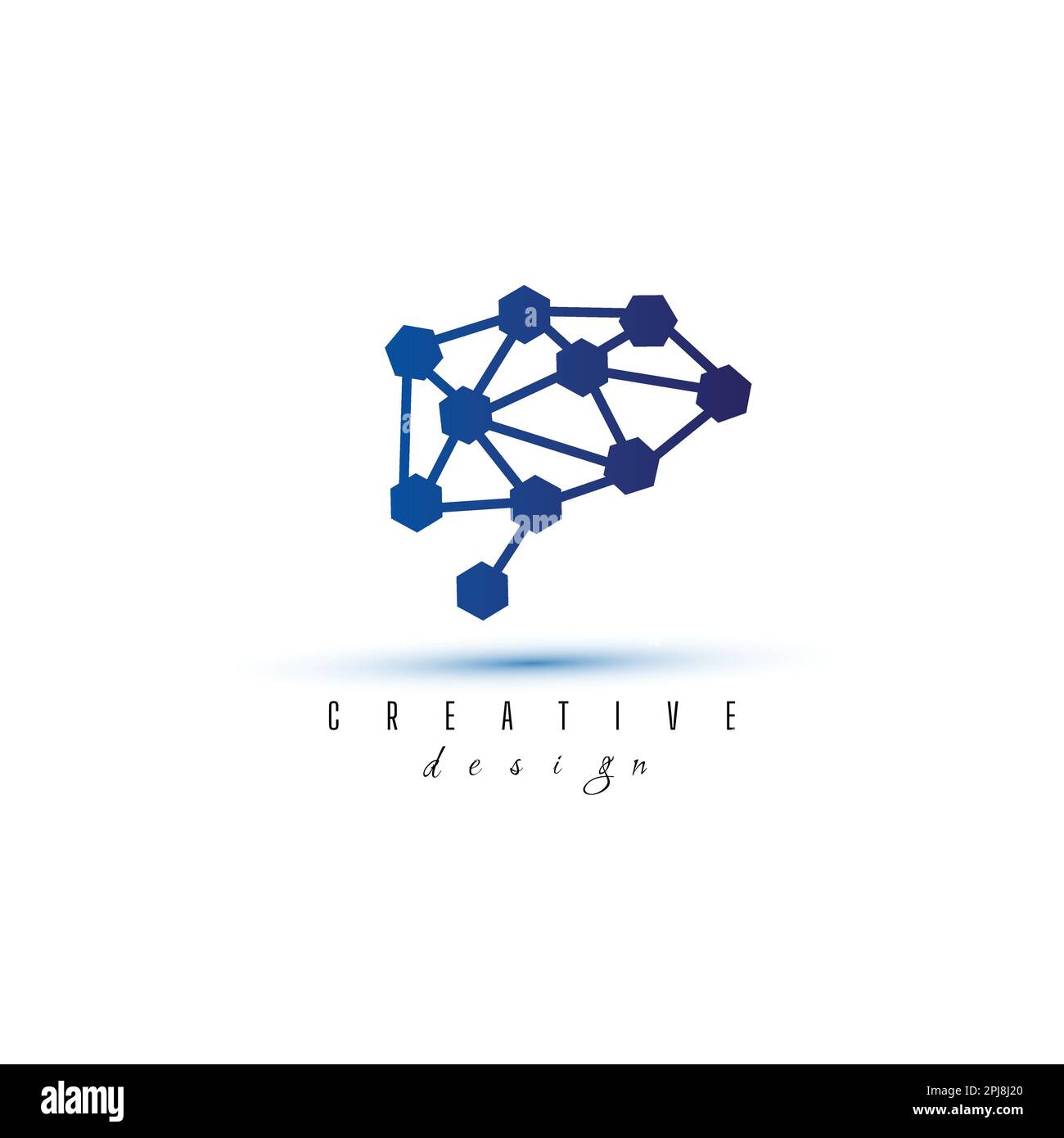 Digital Brain Vector