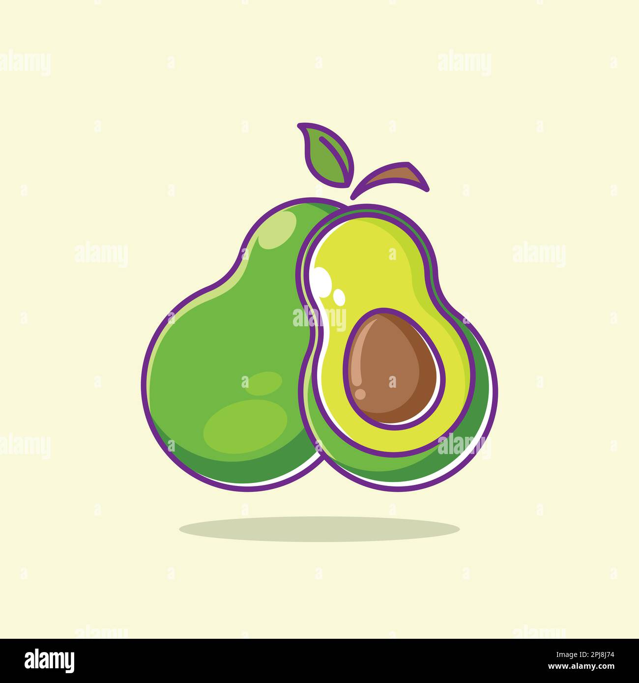 Healthy fresh avocado fruits Stock Vector Images - Alamy