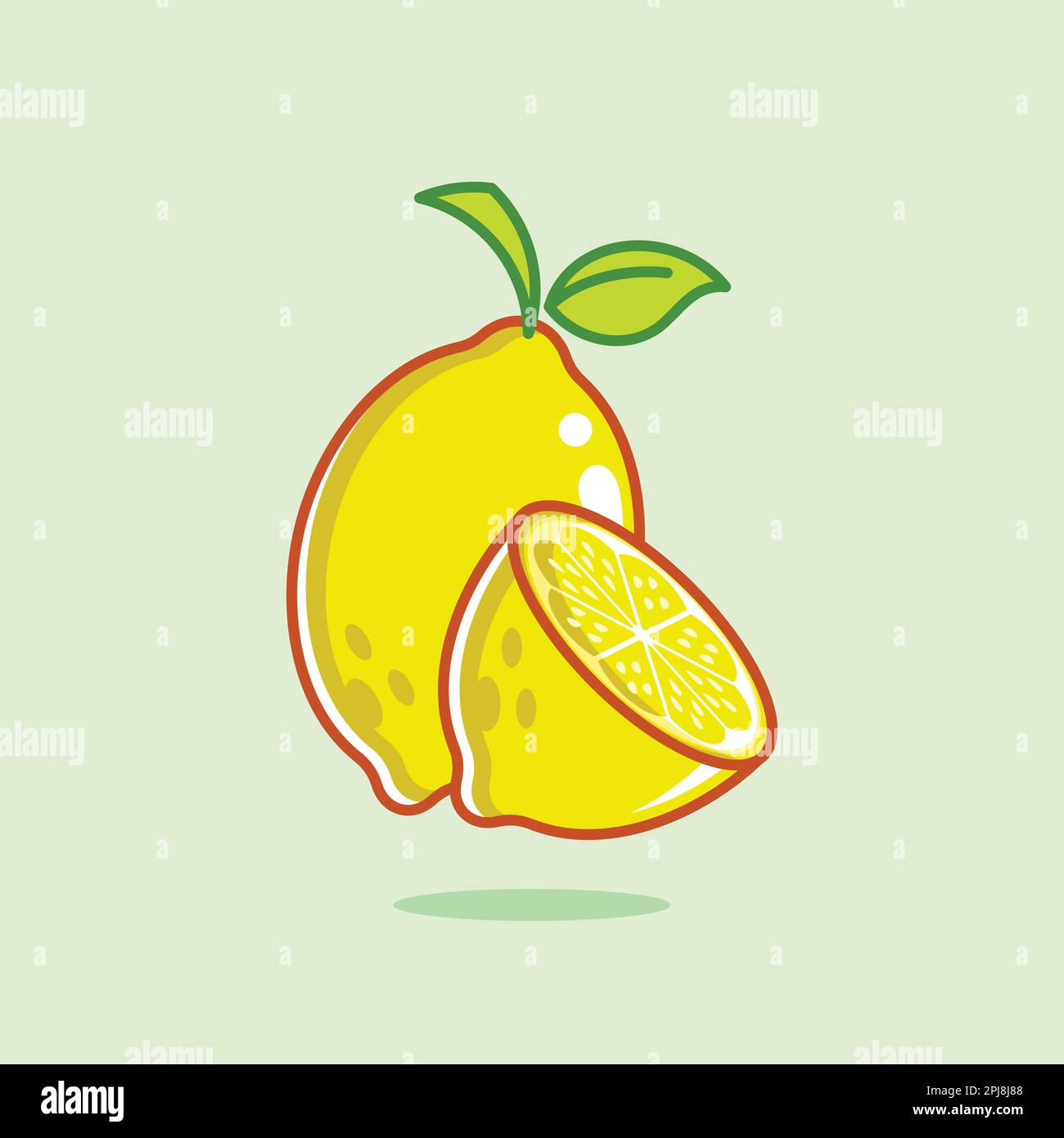Floating lemon slice cartoon design Stock Vector Image & Art - Alamy