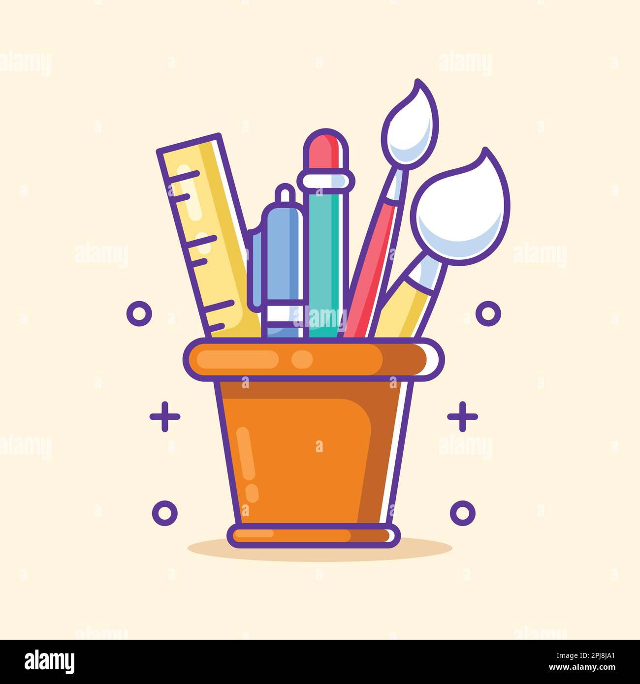 Stationery Items Stock Vector Images Alamy