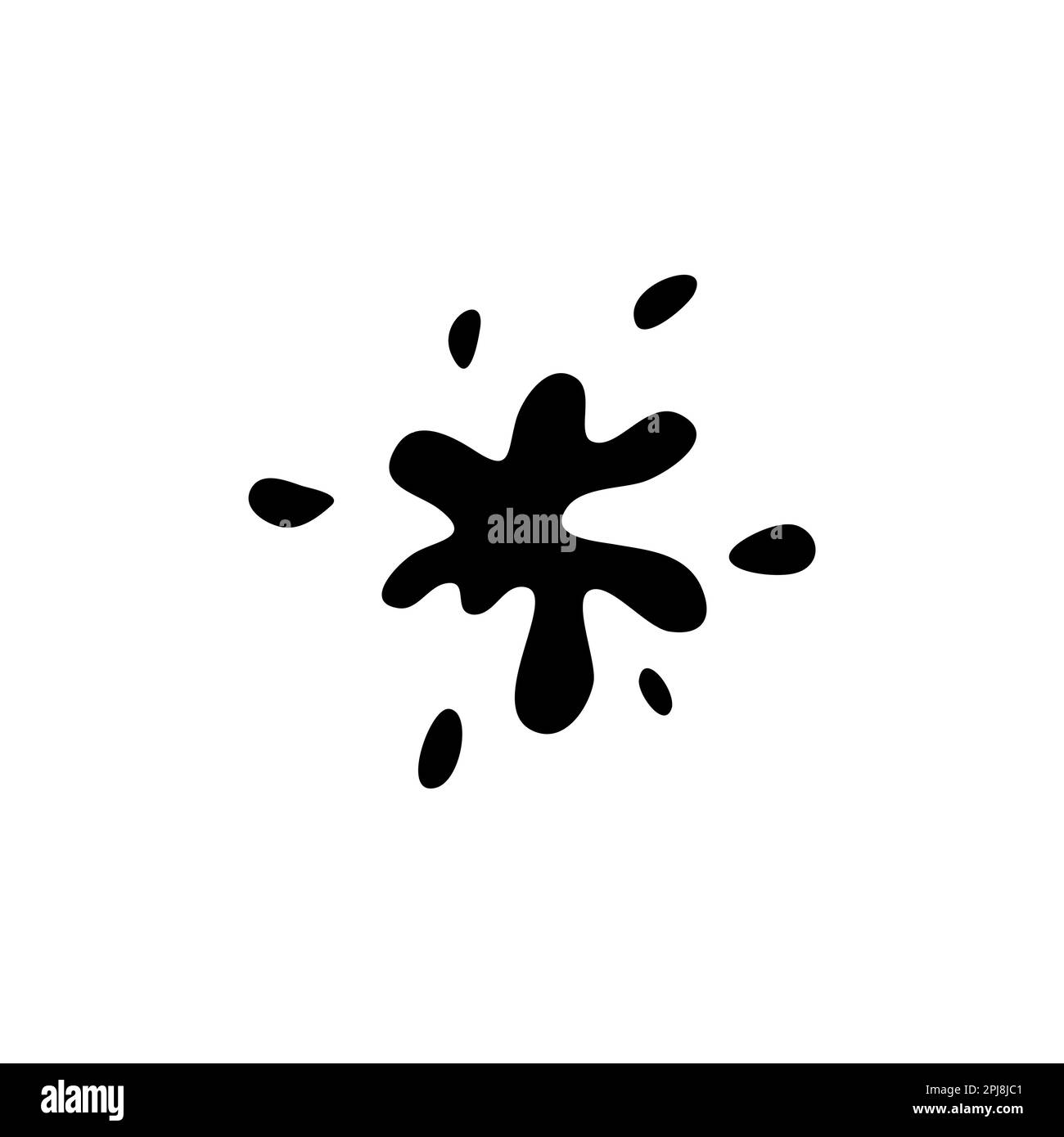 Black blot. Splatter from a inkblot, abstract view. Black vector ...