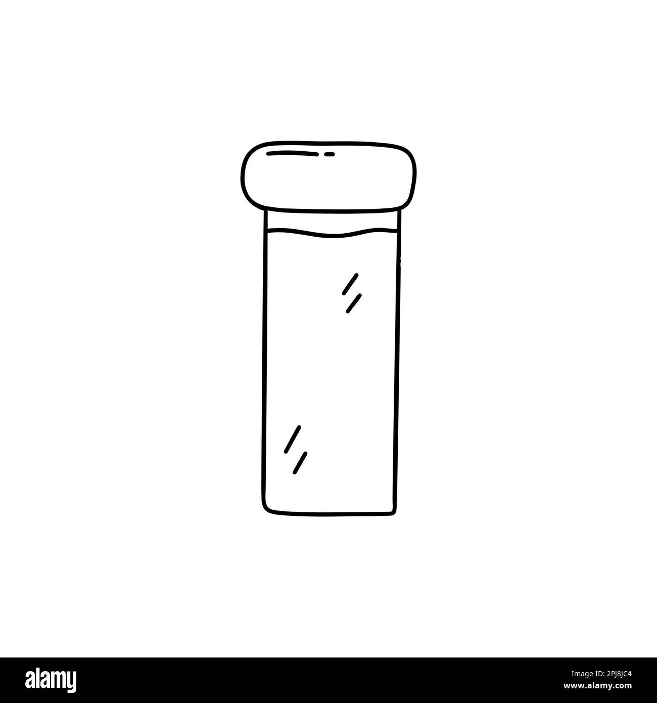 Drinking clean water bottle. Balance of water consumption. Black and ...