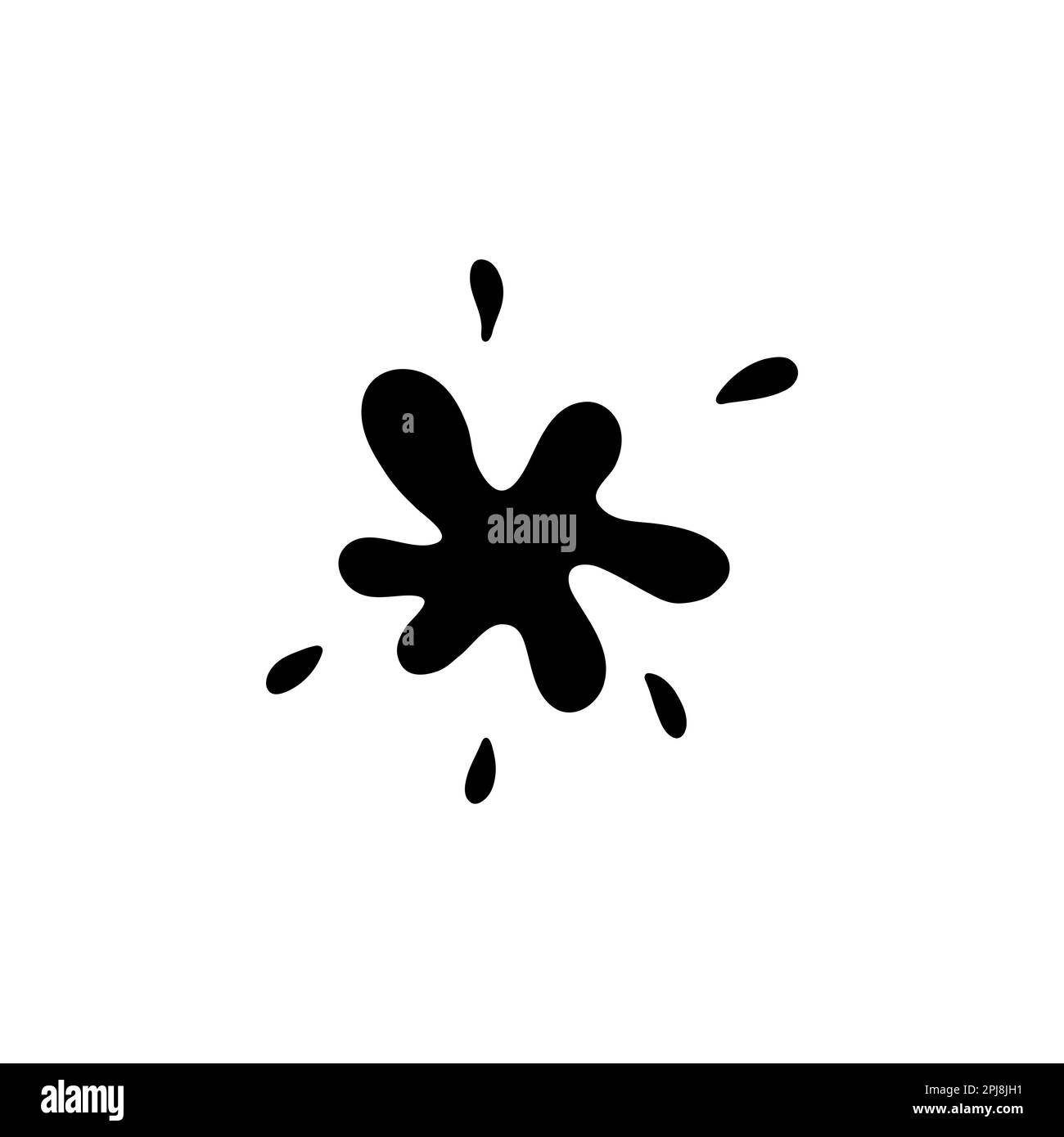 Black blot. Splatter from a inkblot, abstract view. Black vector ...