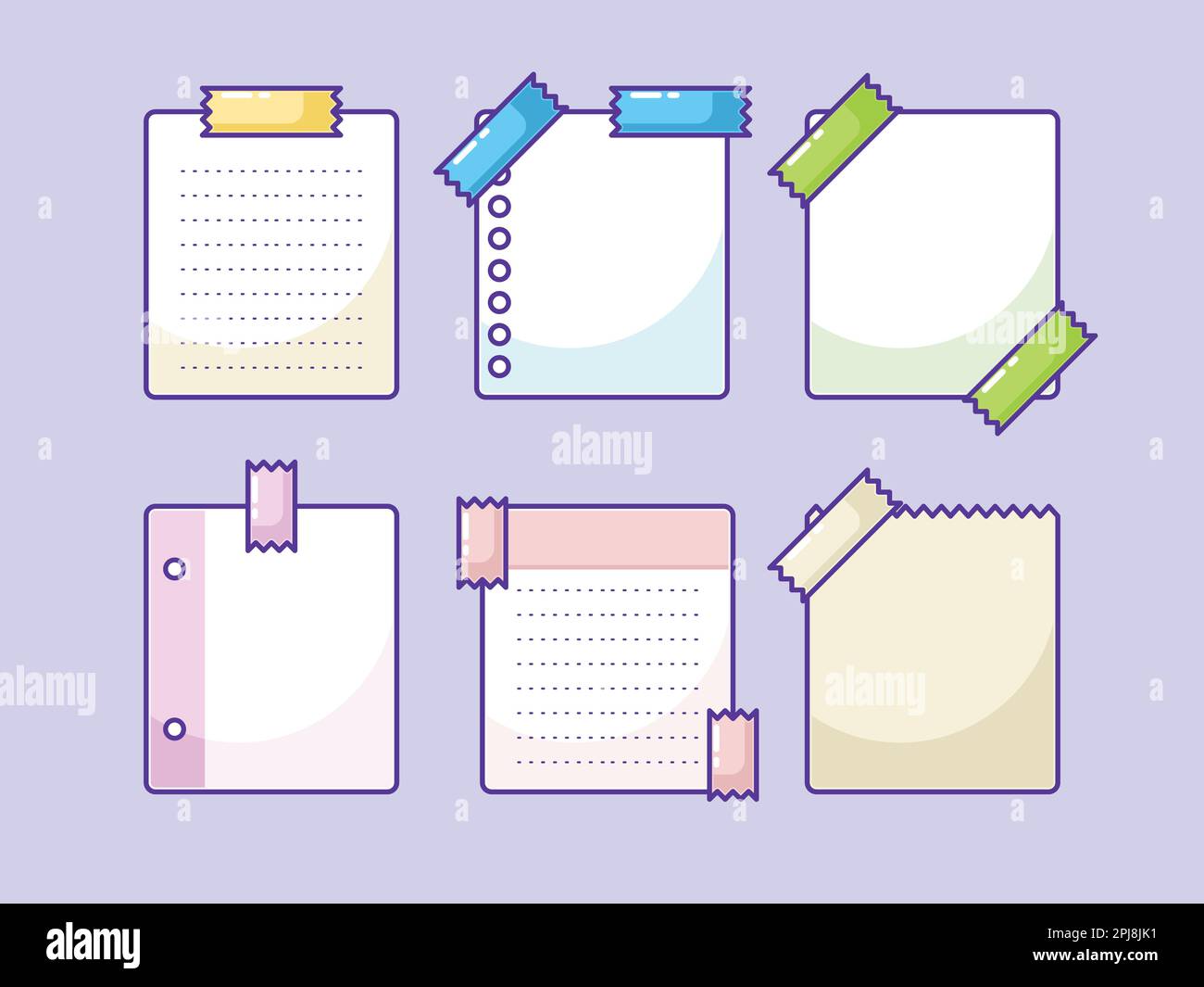 Cute collection of sticky note Stock Vector Image & Art - Alamy
