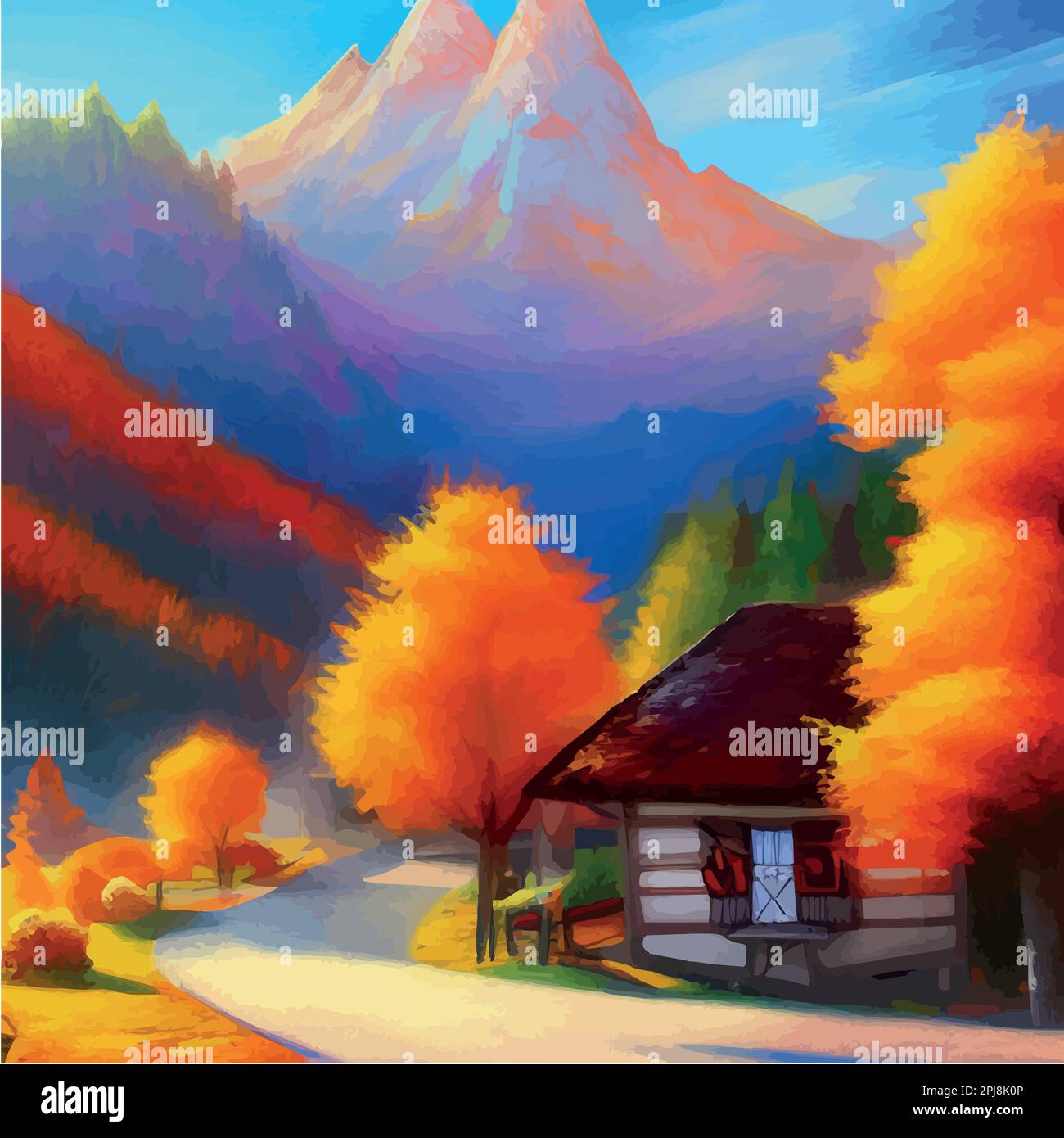 Swiss alp road Stock Vector Images - Alamy