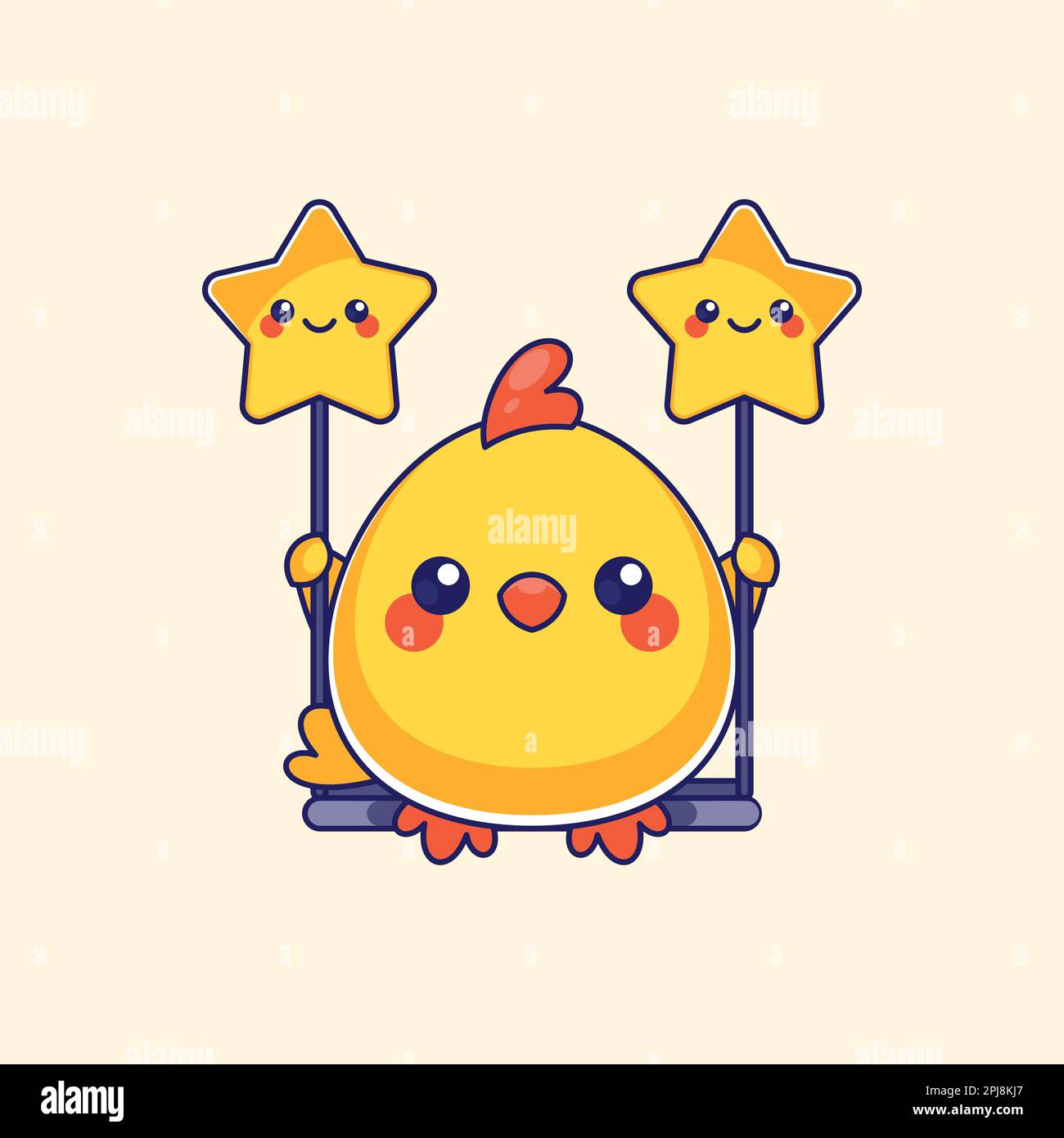 Bird on swing Stock Vector Images - Alamy