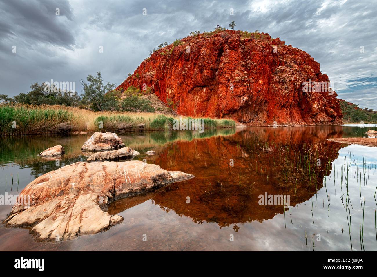 Glen Helen Gorge is an oasis in the arid scenery of MacDonnell Ranges ...