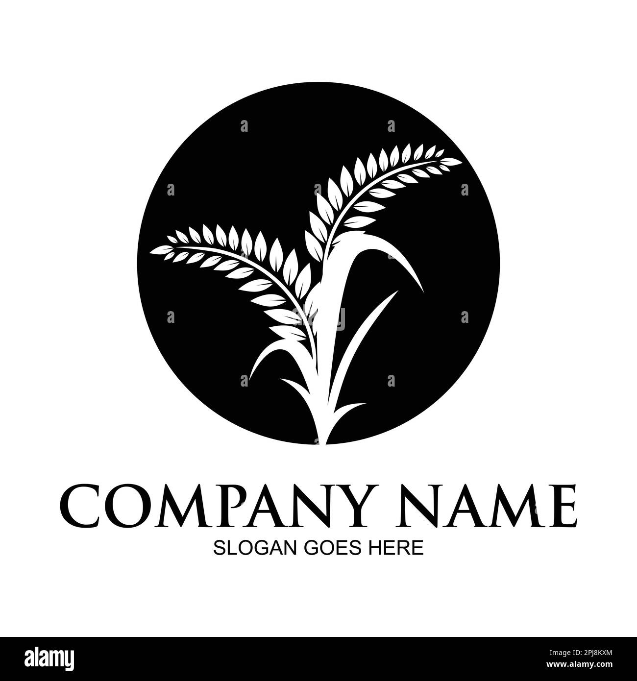 Agriculture and farming logo design on white background Stock Vector ...