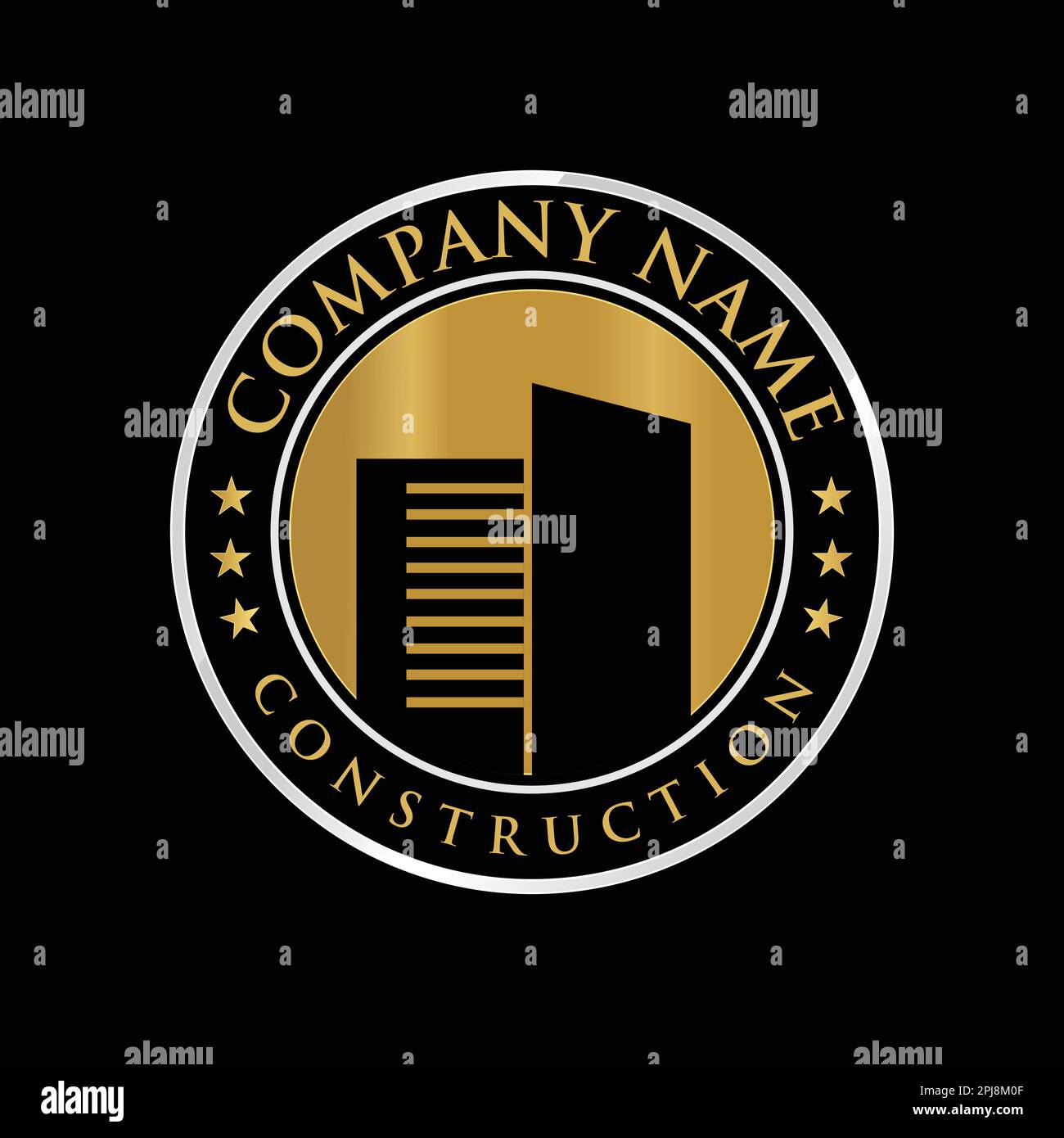 Urban Building Contruction Logo Design Symbol Vector Illustration on ...