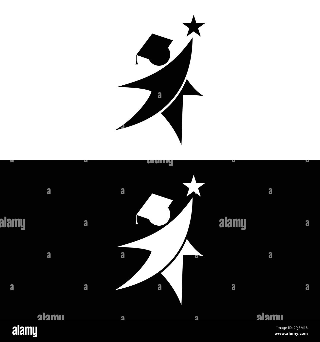 Student graduated symbol vector icon illustration on white background ...