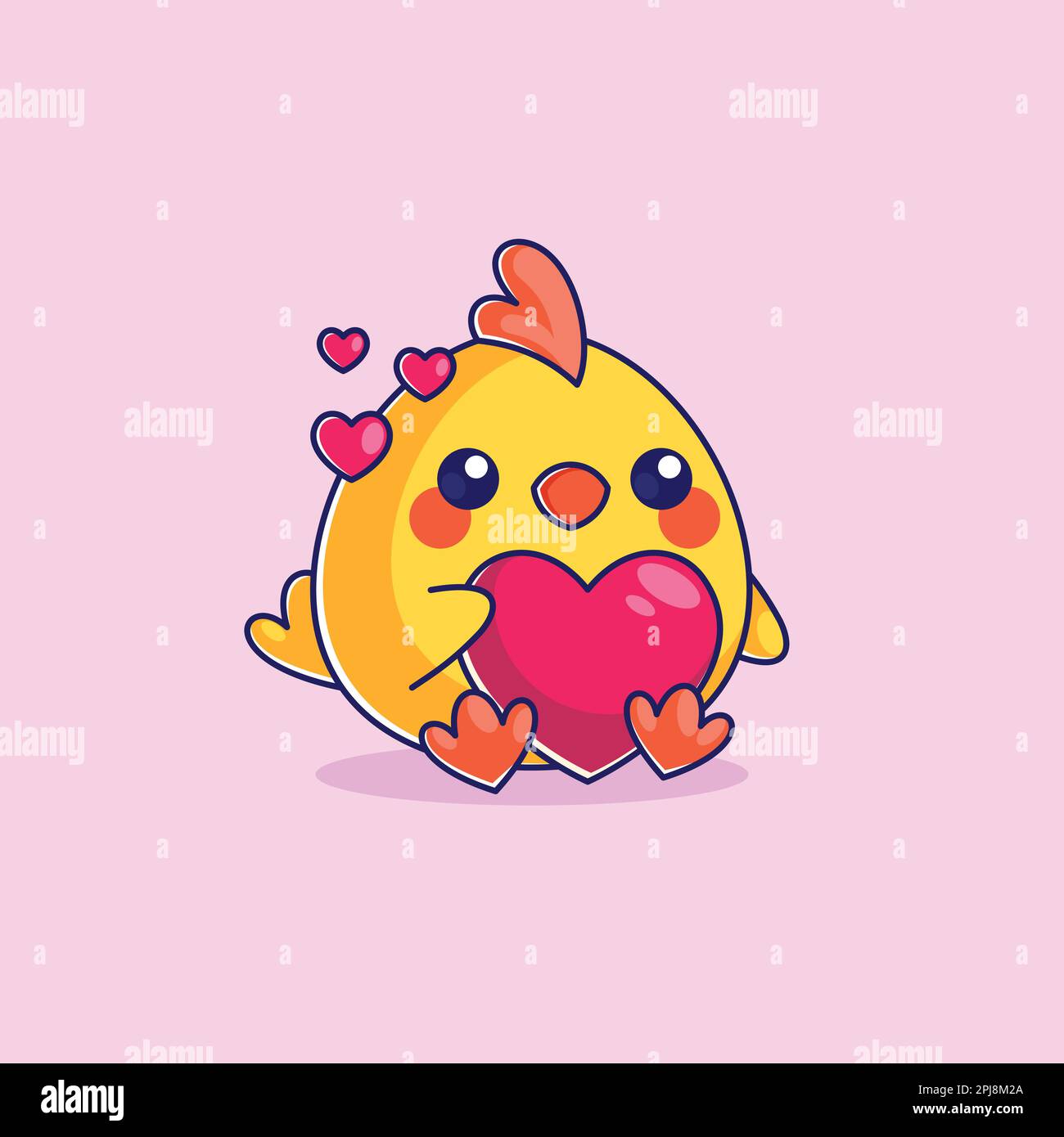 Cartoon set heart character Stock Vector Images - Alamy