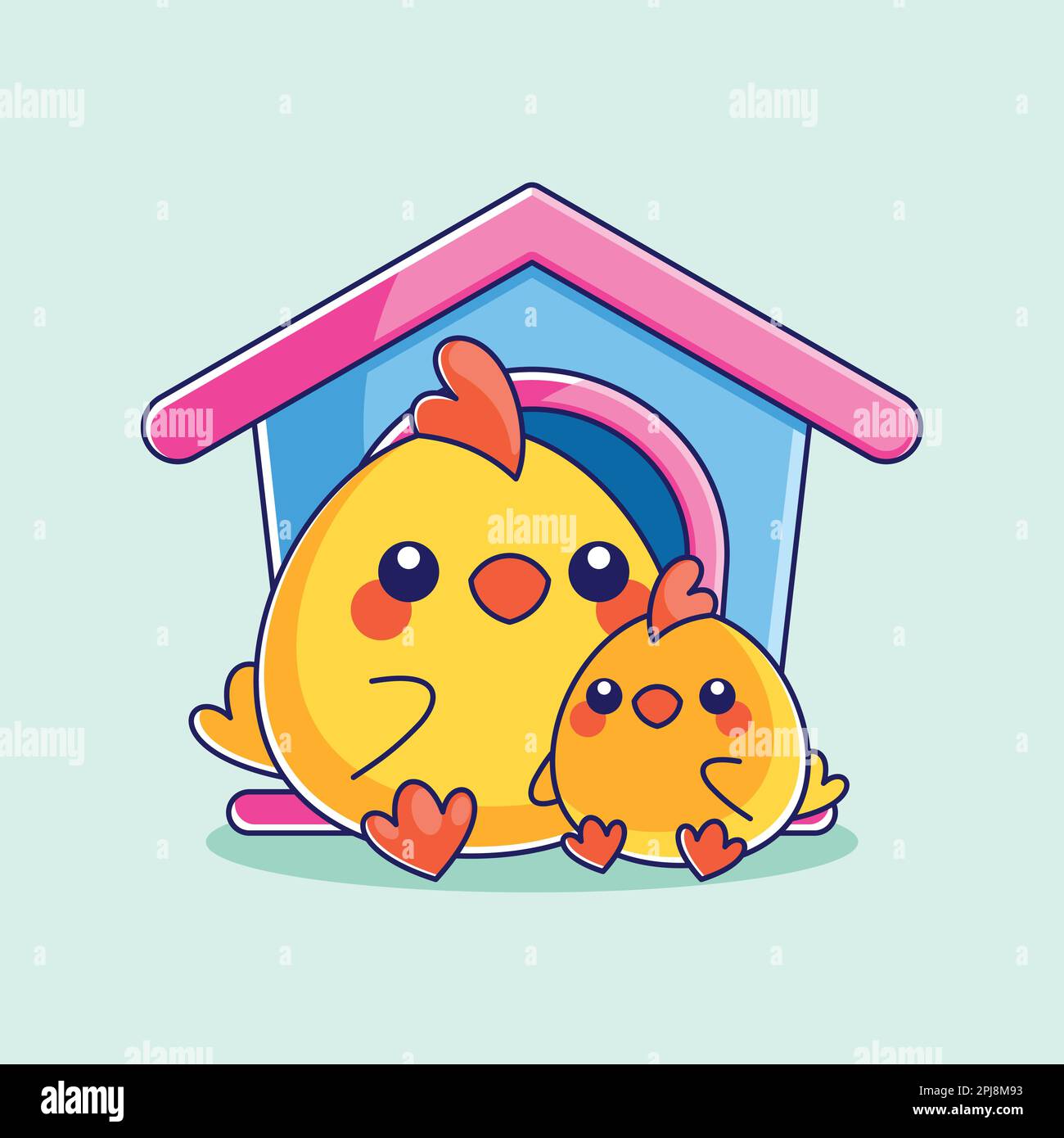 Chick sticker hi-res stock photography and images - Alamy