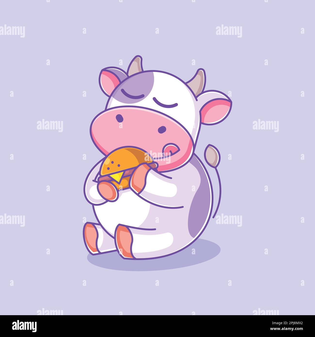 Cartoon character cow burger hi-res stock photography and images - Alamy