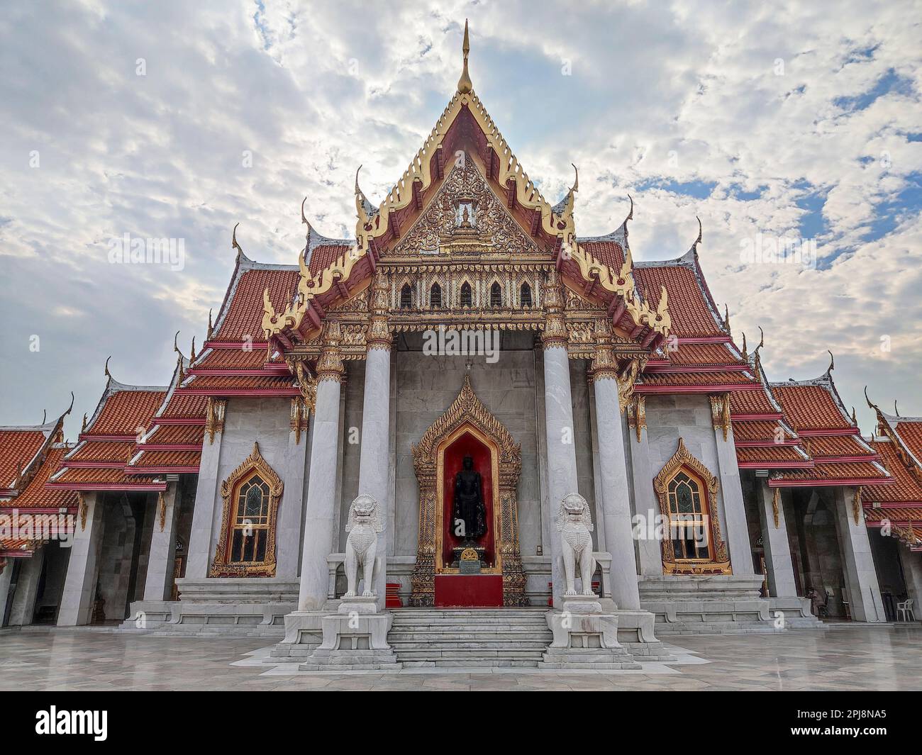 Wat Benchamabophit Dusitwanaram or Marble Temple in Bangkok. It is one ...