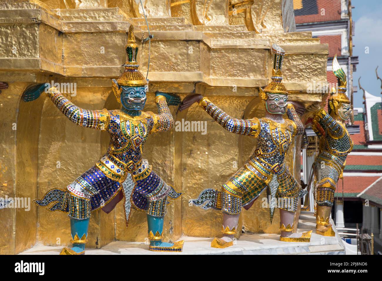 Demon guardian inside the Grand Palace in Bangkok, Grand Palace was a ...